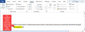 Keeping two words together on a line in Microsoft Word – One Minute ...