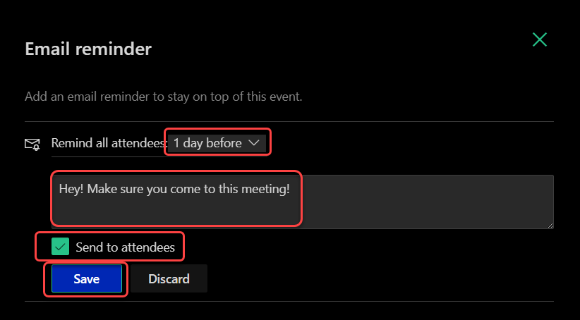 Sending meeting reminder emails from Outlook on the web – One Minute ...