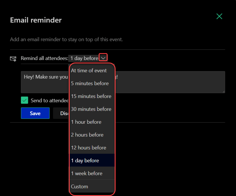 Sending meeting reminder emails from Outlook on the web – One Minute ...