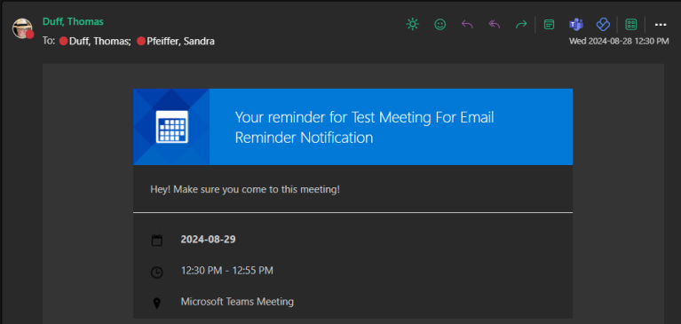 Sending meeting reminder emails from Outlook on the web – One Minute ...