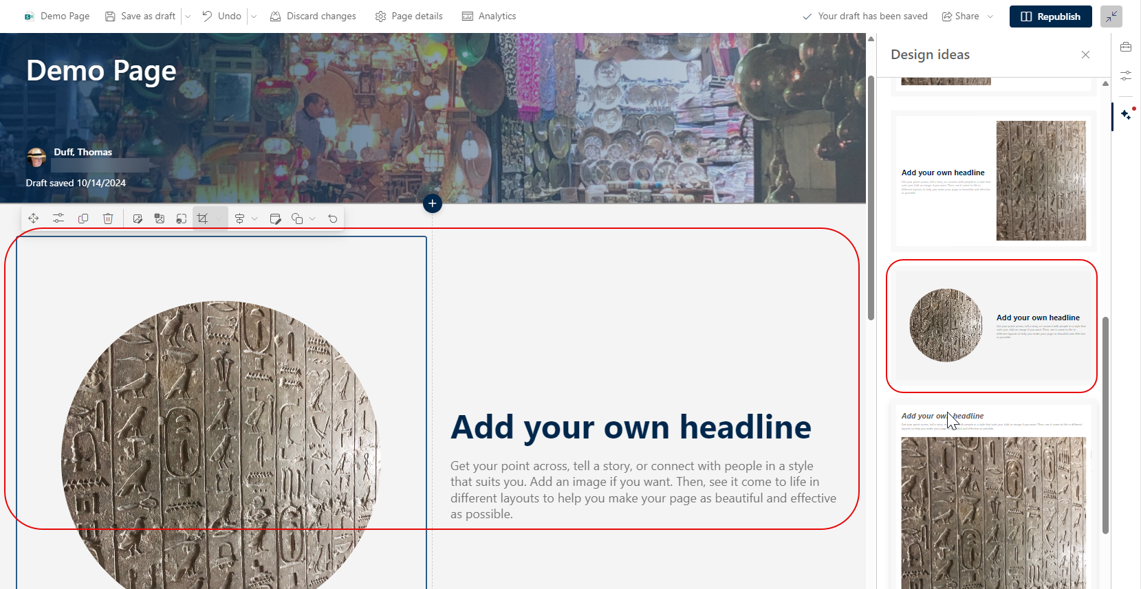 Using Design Ideas on SharePoint Online Pages – One Minute Office Magic
