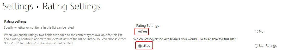 Adding Ratings to a SharePoint list or library – One Minute Office Magic