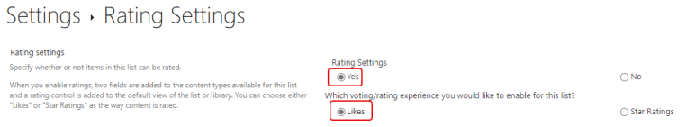 Adding Ratings to a SharePoint list or library – One Minute Office Magic