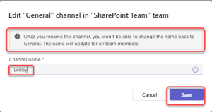 Renaming the General channel in Microsoft Teams – One Minute Office Magic