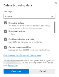 Clear your browser cache with CTRL+SHIFT+DEL – One Minute Office Magic