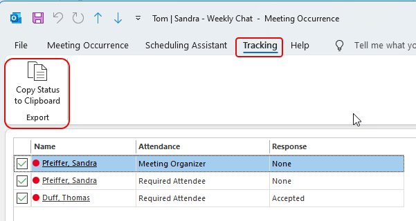 Microsoft Outlook: Copy meeting attendee responses to clipboard – One ...