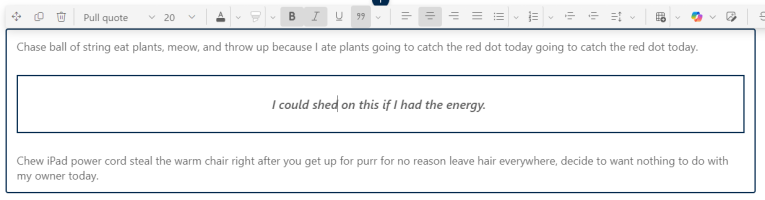 Pull Quotes on a SharePoint page – One Minute Office Magic