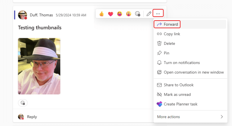 Forwarding channel messages to other channels in Teams – One Minute ...