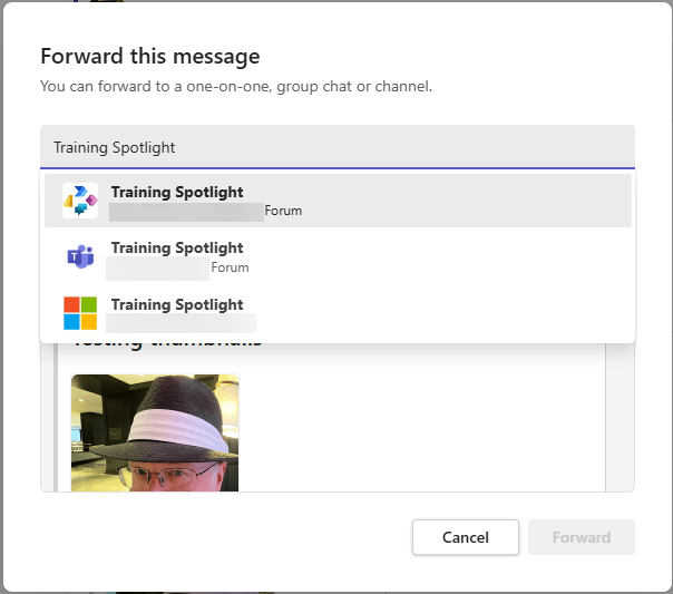 Forwarding channel messages to other channels in Teams – One Minute ...