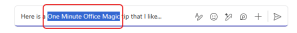 Adding a hyperlink in a Teams message – One Minute Office Magic