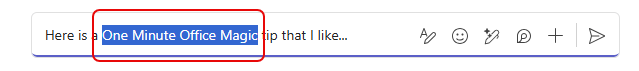 Adding a hyperlink in a Teams message – One Minute Office Magic
