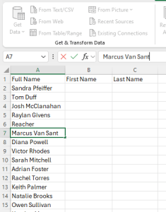 Using Flash Fill in Excel – One Minute Office Magic