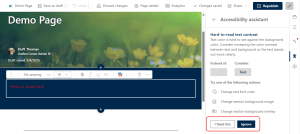 Using the Accessibility Assistant on SharePoint pages – One Minute ...