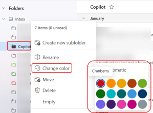 Creating colored folders in New Outlook and Outlook on the web – One ...