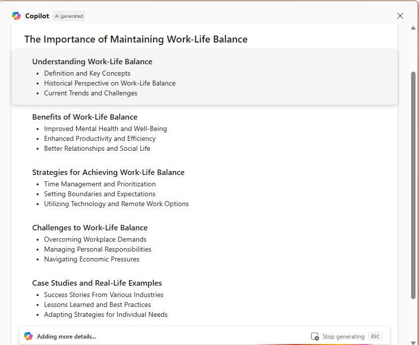Using Copilot to generate a PowerPoint presentation – One Minute Office Magic