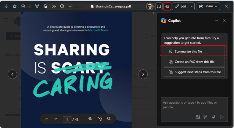 Using Copilot to get a summary of a PDF document – One Minute Office Magic