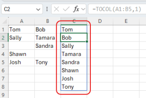Combining Excel columns with the ToCol function – One Minute Office Magic