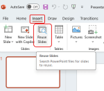PowerPoint: Deprecation of Reuse Slides button in ribbon – One Minute ...