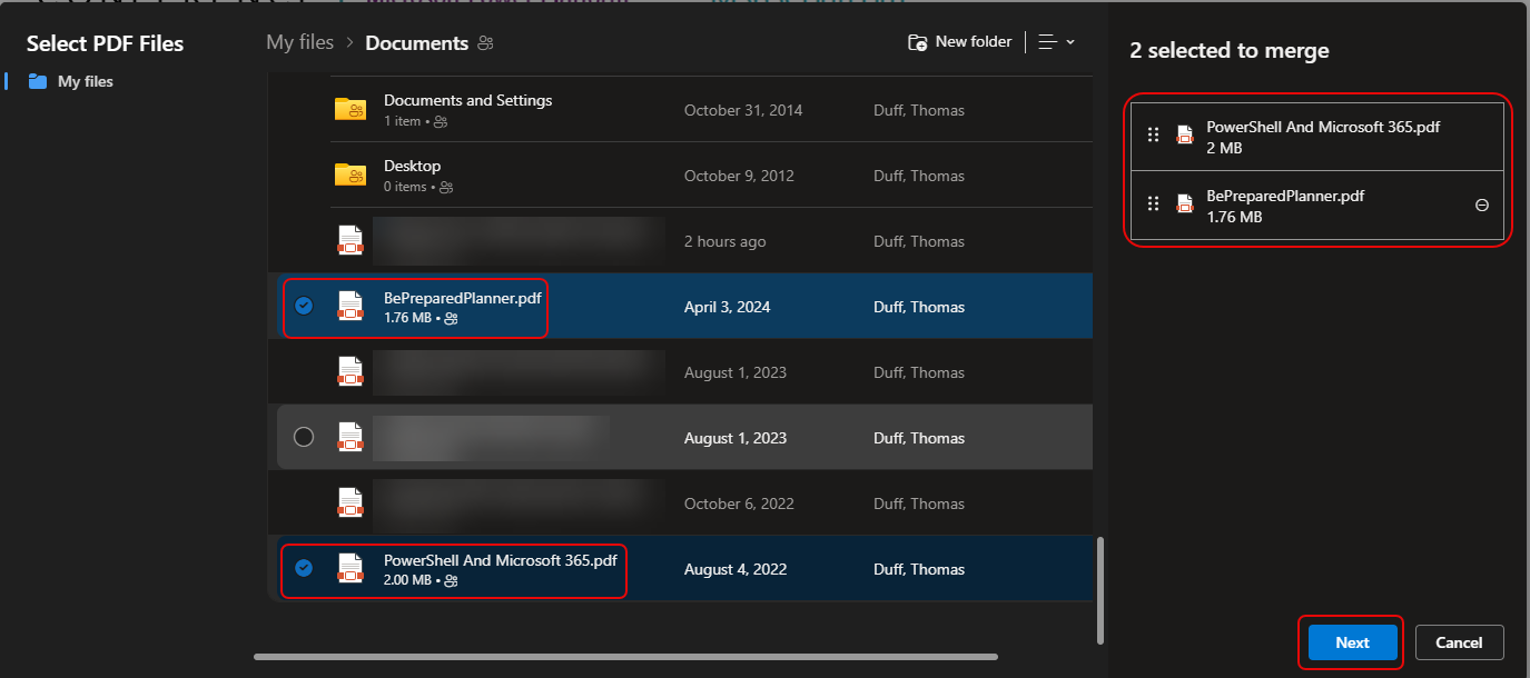 Merging your PDF files in OneDrive on the web – One Minute Office Magic