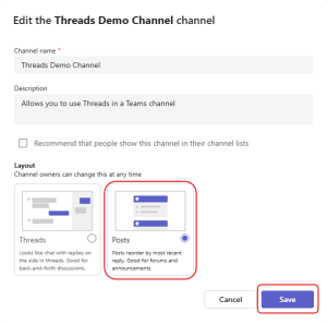 Using the new Threads channel format in Microsoft Teams – One Minute ...