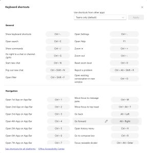 Getting all the keyboard shortcuts for Microsoft Teams – One Minute ...