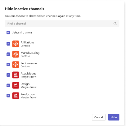 Hiding inactive channels in Microsoft Teams – One Minute Office Magic