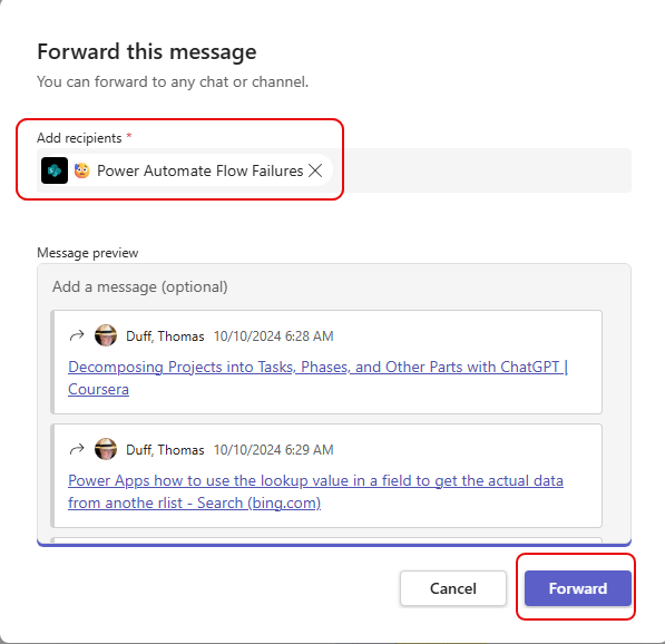Forwarding multiple messages in Microsoft Teams – One Minute Office Magic