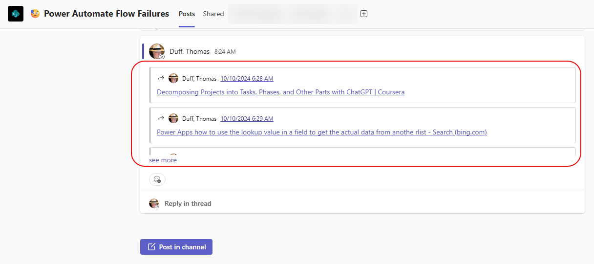 Forwarding multiple messages in Microsoft Teams – One Minute Office Magic