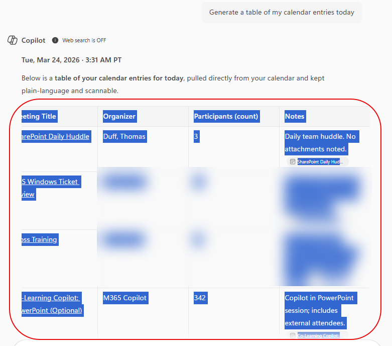Copying tables from Copilot – One Minute Office Magic
