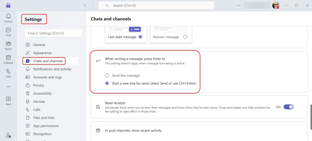 Microsoft Teams: Choose your “Enter” key behavior in Teams Chat ...